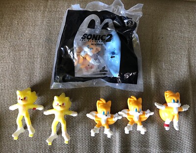 Lot of 6 McDonald's Happy Meal Toys Sonic The Hedgehog 2 Super Sonic ...