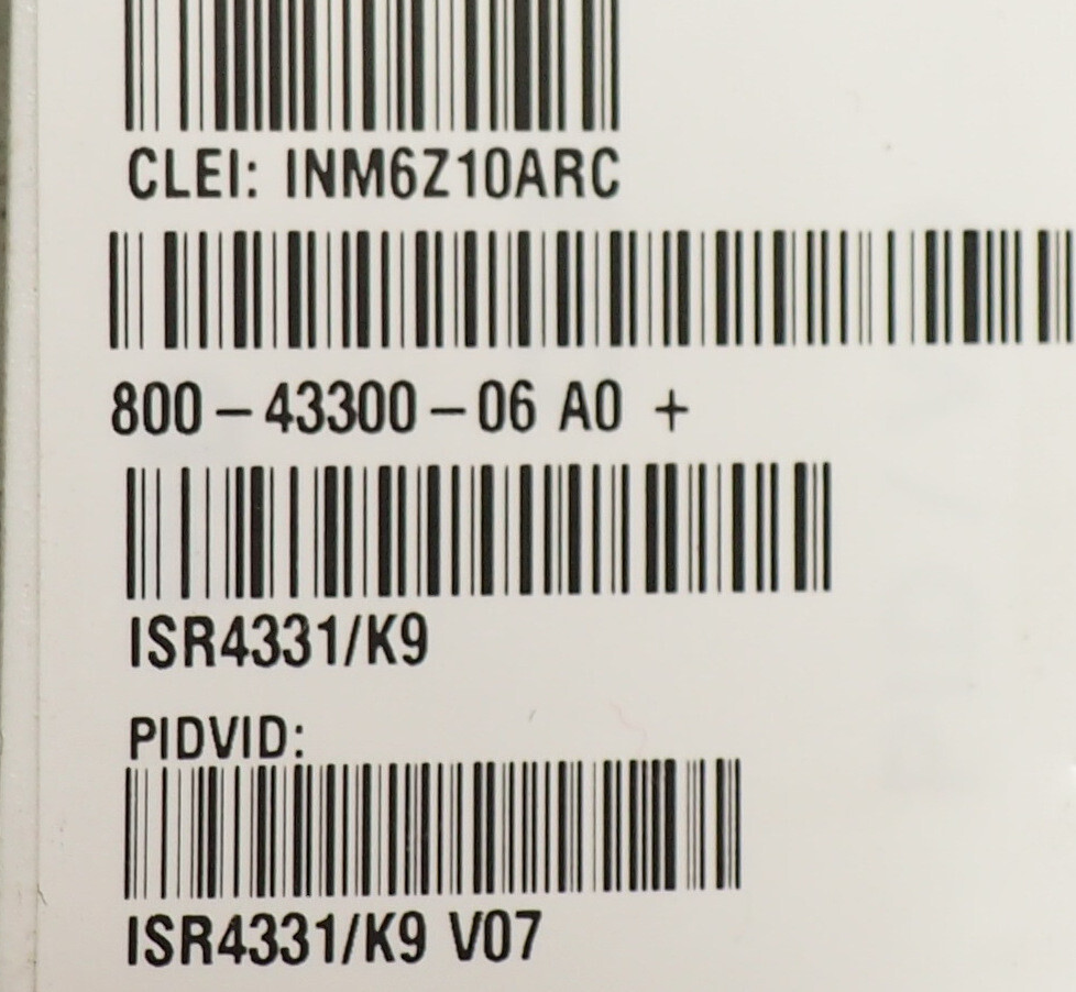 Cisco 4300 Series ISR4331/K9 V07 ISR 4331 Integrated Services Router | eBay