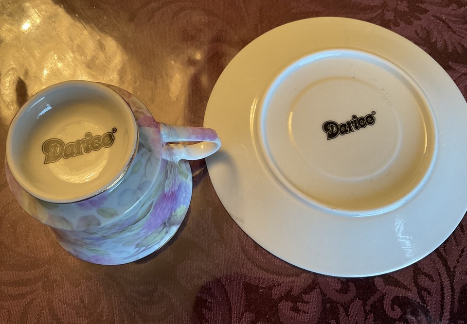 Darice Tea Cup And Saucer Wild Roses | eBay