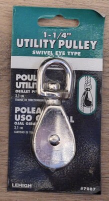 1 1/4" Utility Pulley Swivel Eye Type 50 lb Safe Working Load Lehigh ...