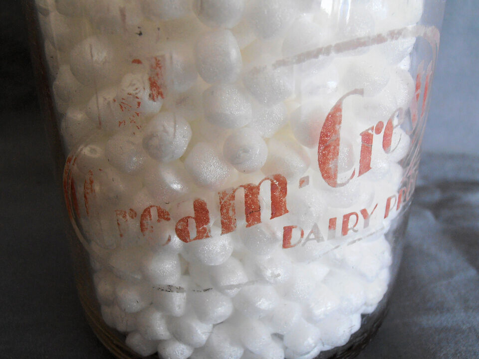 Cream-Crest Dairy Massachusetts Sealtest 1qt Milk Bottle w/Cream Top | eBay