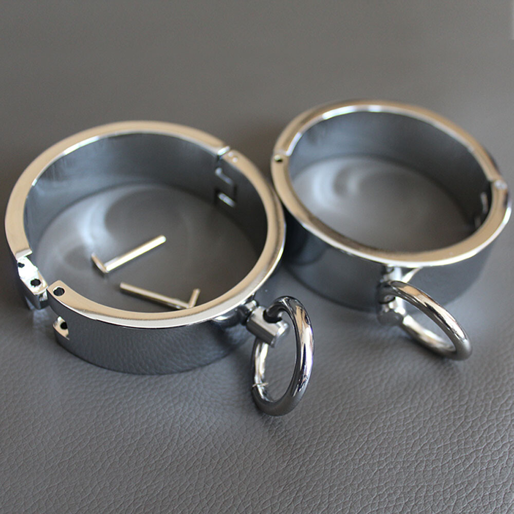 Metal Round Bondage Neck Collar Shackles Handcuffs Ankle Cuffs BDSM For ...