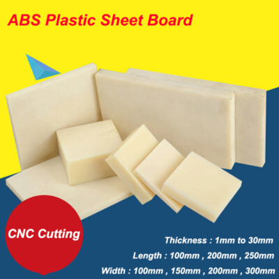 ABS Plastic Sheet Board Thickness 1mm to 30mm Beige Hard Block Plate ...
