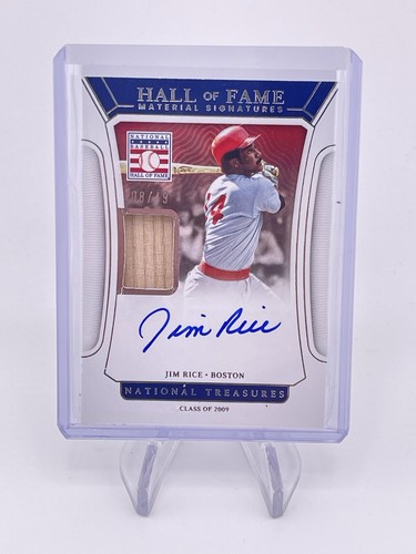 JIM RICE 2022 National Treasures Game Used Bat Auto Autograph /49 Red ...