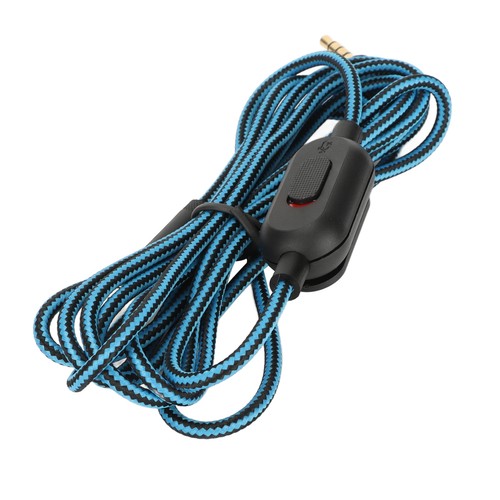 Gaming Headset Cable Woven Earphone Cord With Volume Control And Mute ...