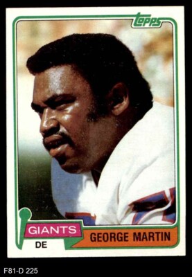 1981 Topps #225 George Martin Giants-FB Oregon 8 - NM/MT | eBay