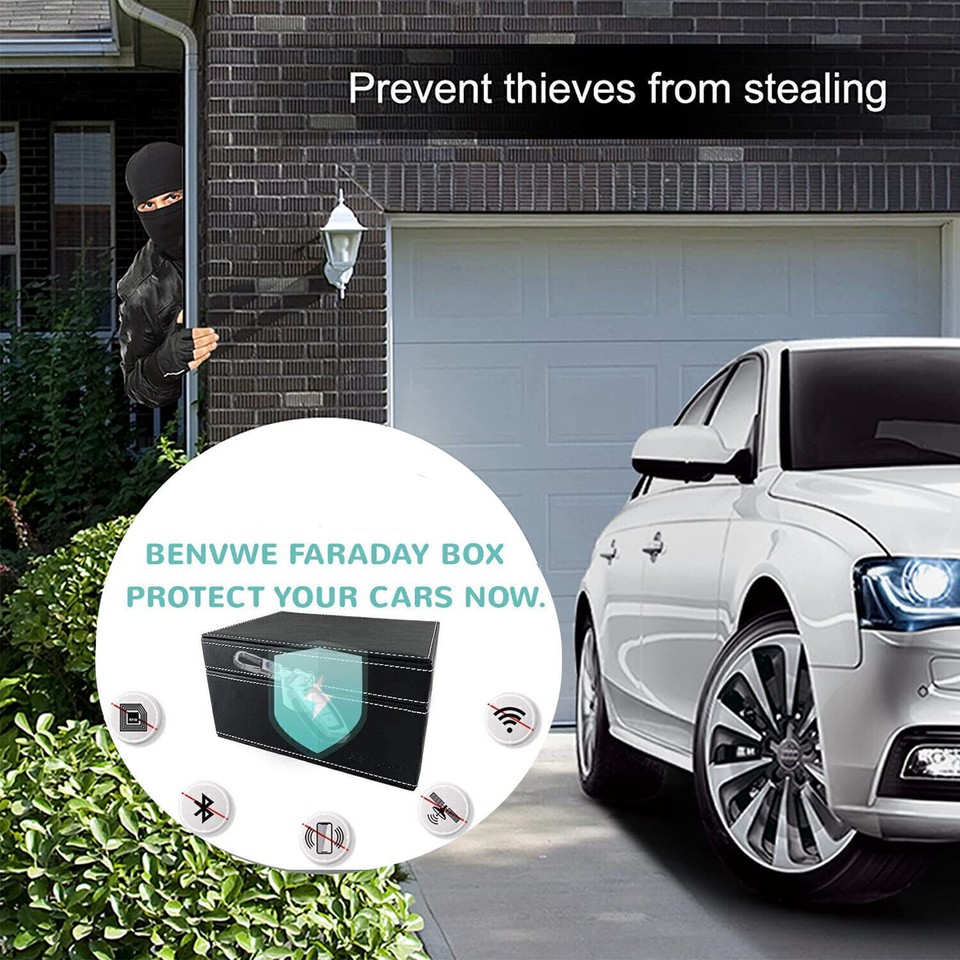 Car Key Signal Blocker Box Keyless Faraday Box Anti-Theft Safety ...