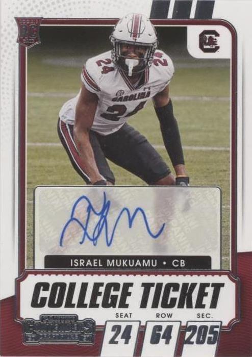 2021 Panini Contenders Draft Picks - College Ticket Autographs Israel ...