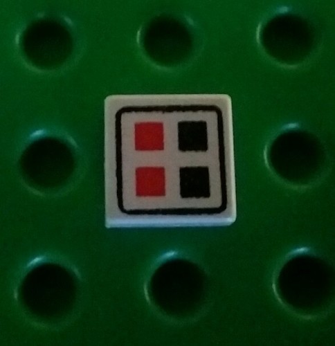 Lego Small Rare White 1x1 Flat Control Panel Tile Space Brick x 1 piece ...