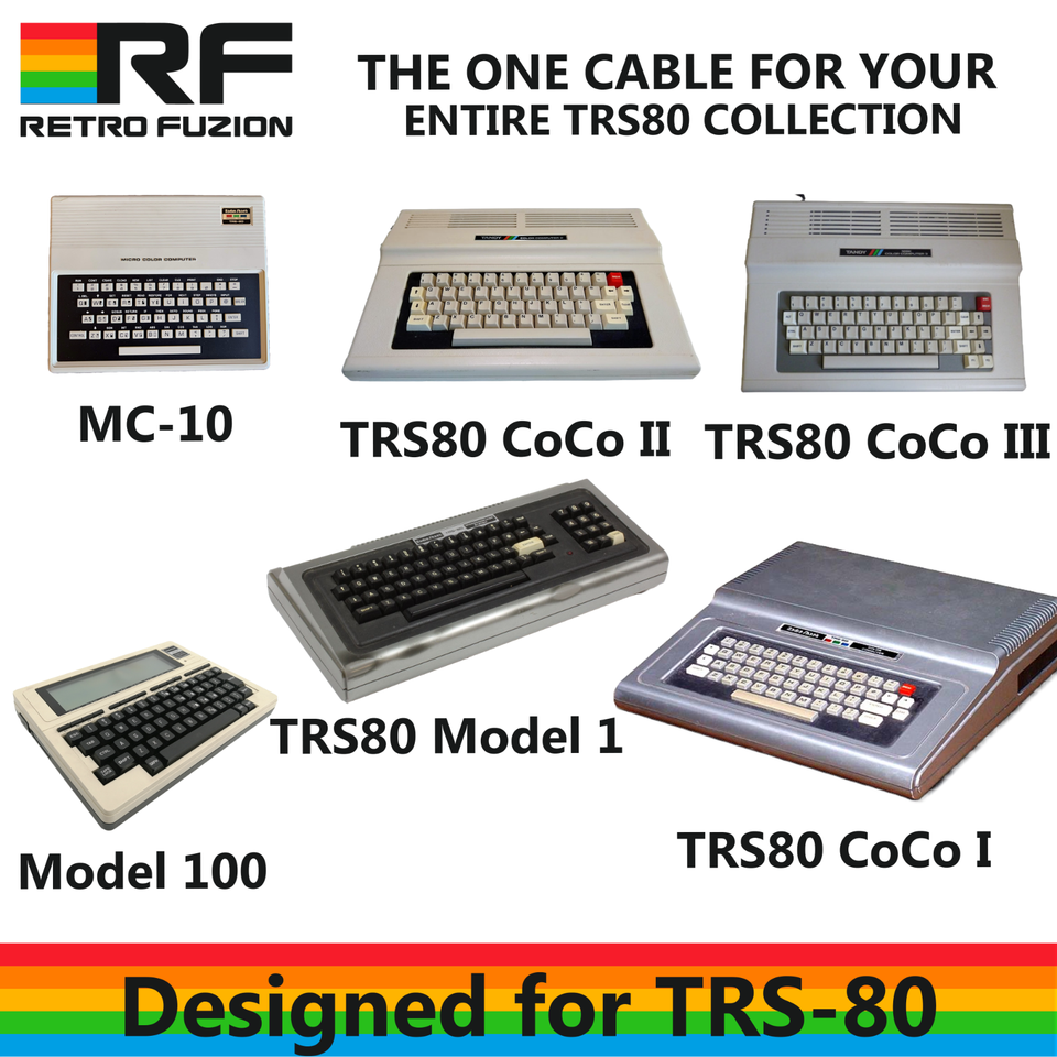 Tandy Radio Shack TRS80 Cassette Drive Cable Set - Data in, Data out ...