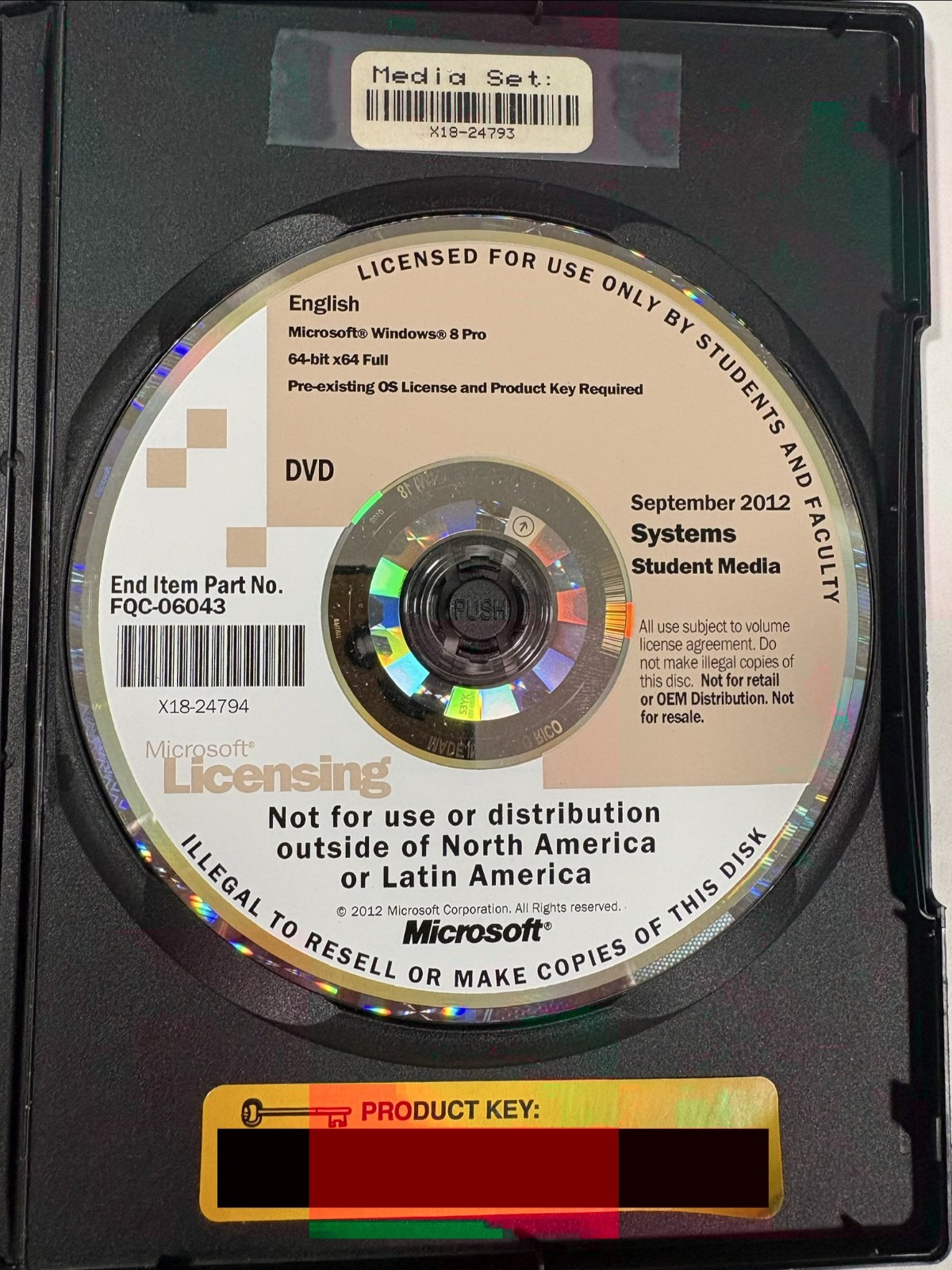Microsoft Windows 8 Pro 64 Bit UPGRADE Installation DVD with Valid ...