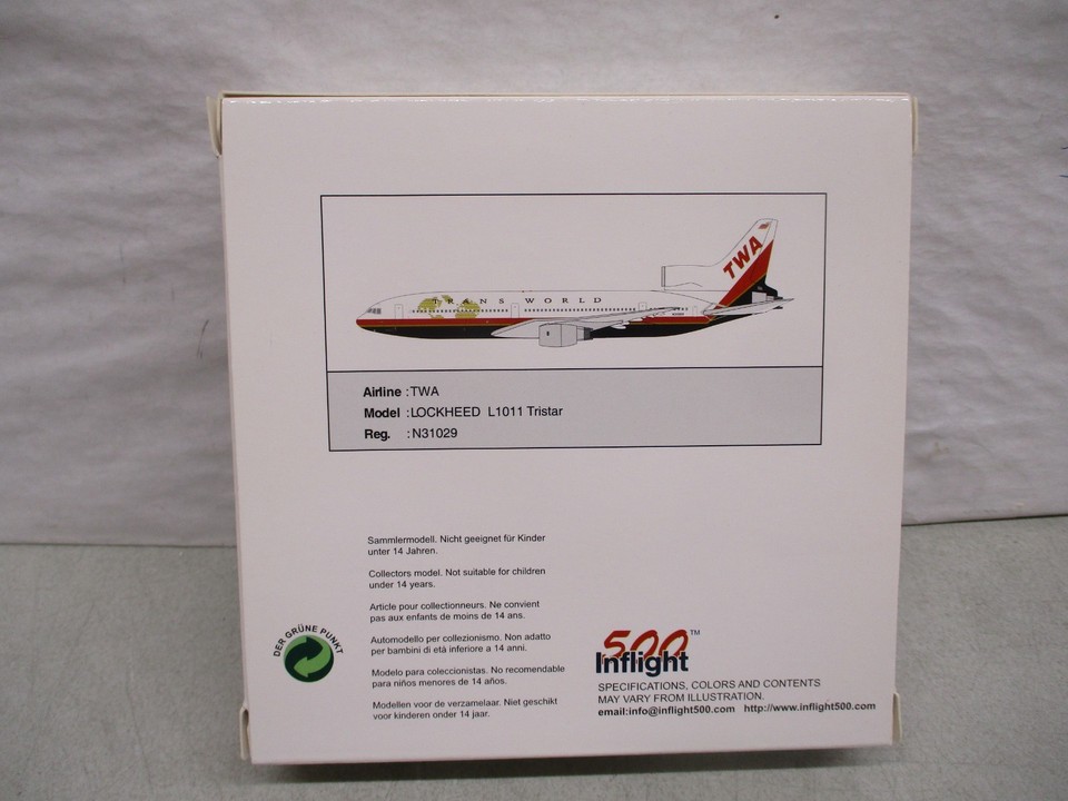 Inflight 500 TWA Lockheed L1011 Tistar 1/500 | eBay