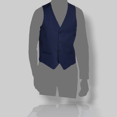 $115 Alfani Men's Blue Solid Slim-Fit Stretch Five-Button Suit Vest ...