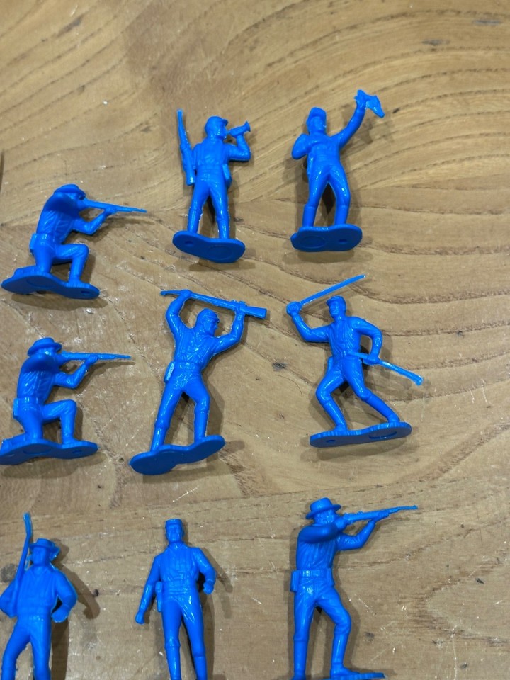 Louis Marx American civil war soldiers x 25 mint no box 1/32 plastic ...