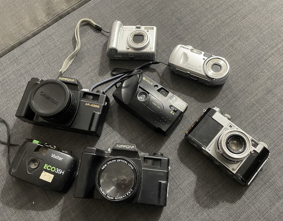 Lot Of Vintage Cameras Untested For Parts Or Repair Props Decor | eBay
