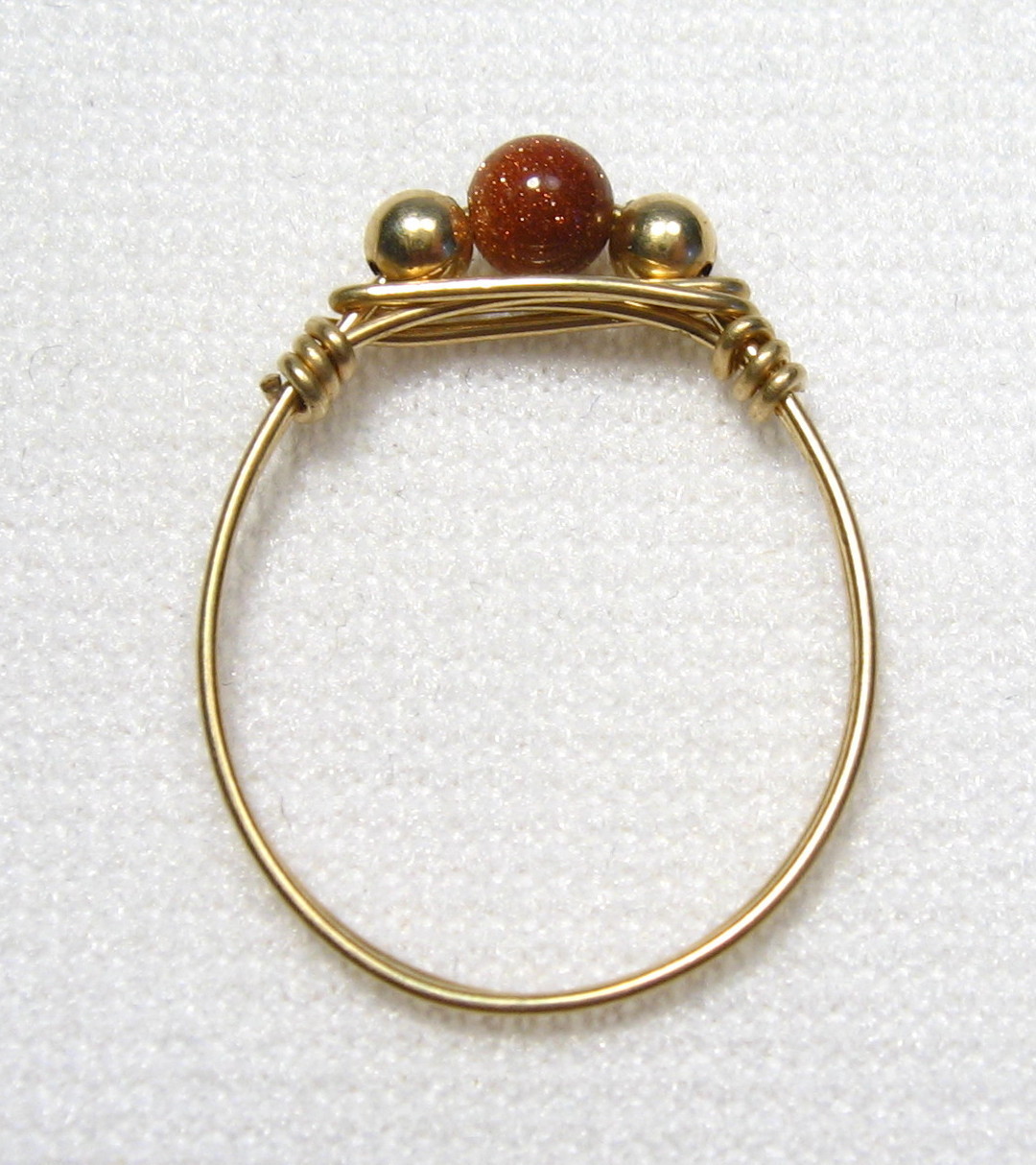 Handtied Wire Gemstone Rings Gold Size 7.5 | eBay