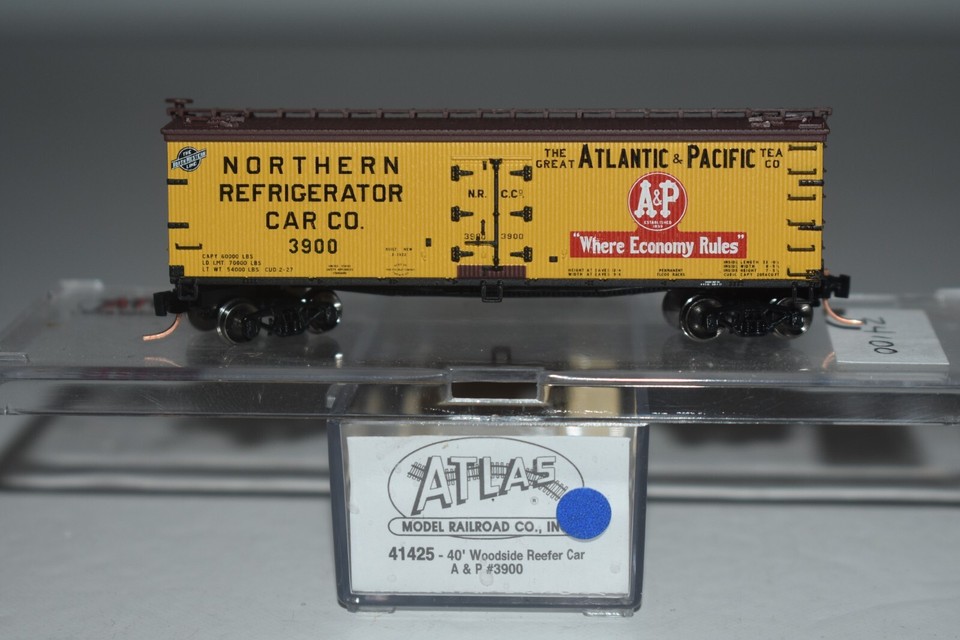 N Scale Atlas 41425 Atlantic & Pacific 40' Single Door Reefer 3900 ...