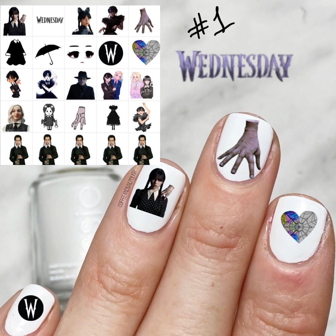 Wednesday Addams Nails
