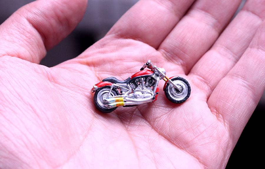 3D PRINT 1/64 motorcycle motorbike fit 1:64 figure car Mini Sand Micro ...