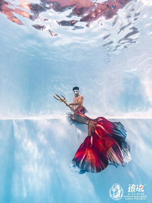 Betta Fish Mermaid Tail 1 Red Cosplay Costume Swimwear add Monofin Fin ...