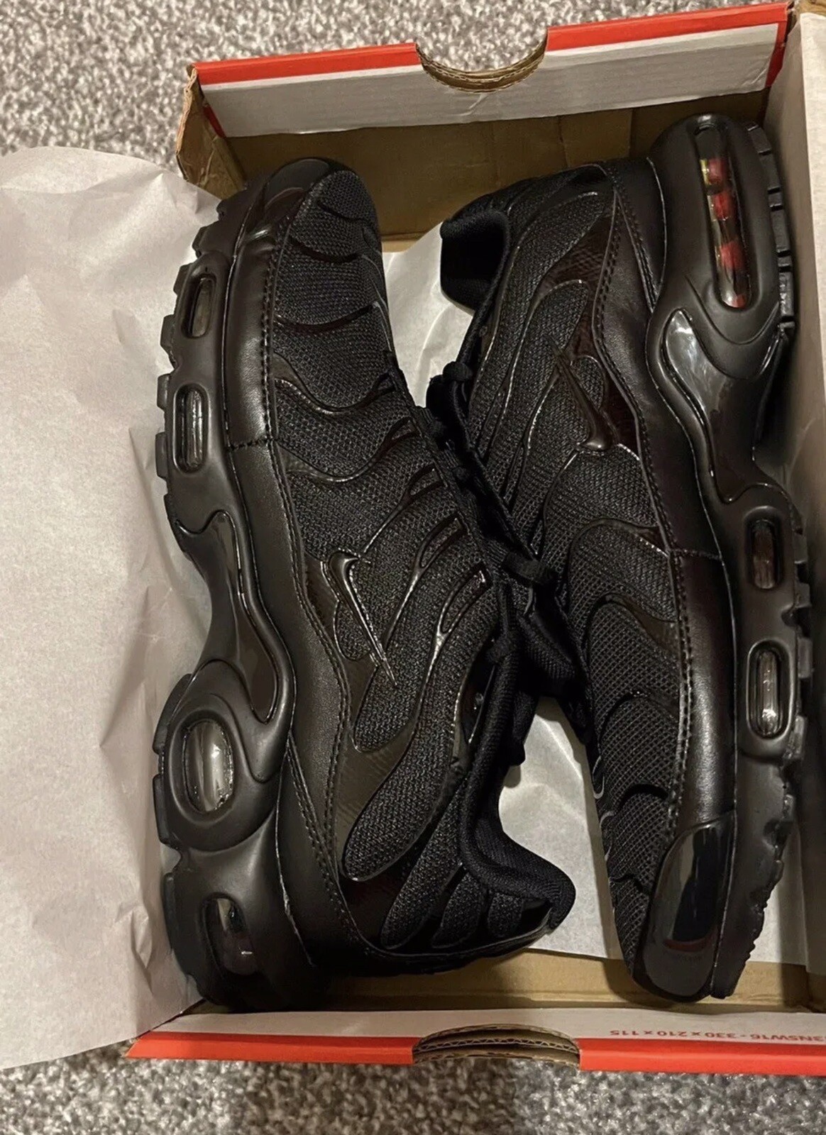Nike Air Max Plus Tn Triple black 604133-050 Size 11 UK Brand New In ...