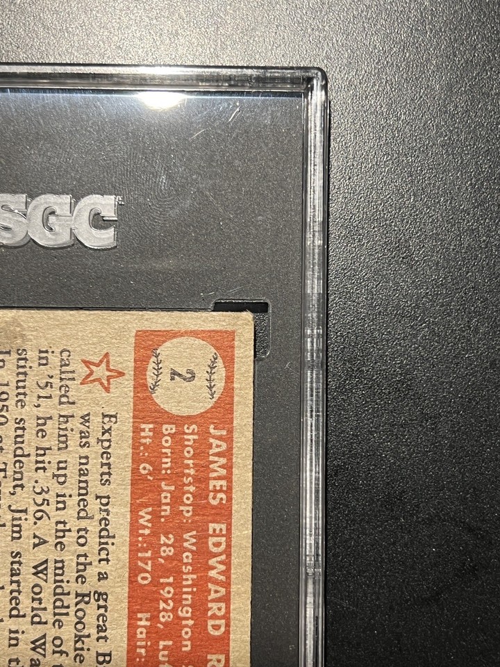 1952 Topps: James Runnels- Card #2 *Red Back* Washington Senator Grade ...