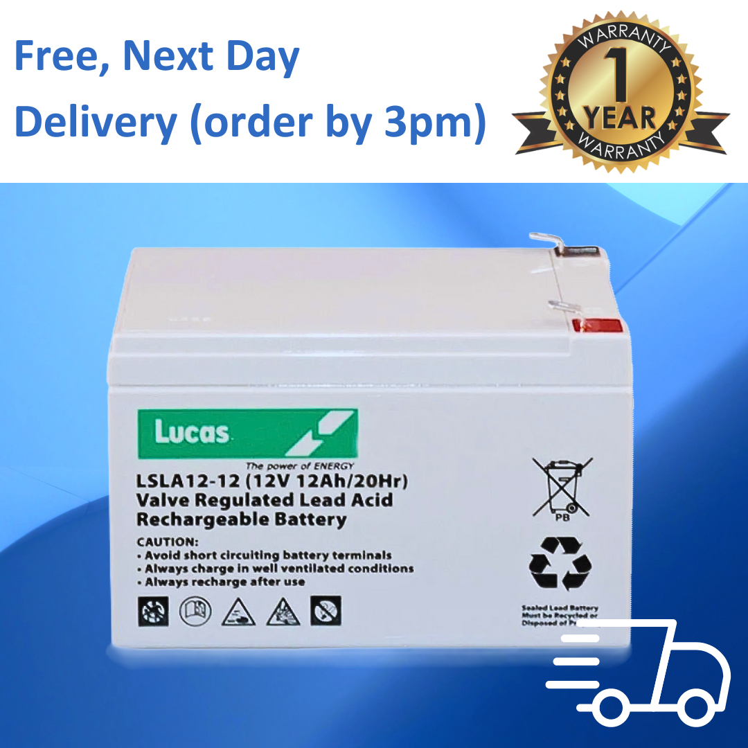 LUCAS 12V 12AH Rechargeable Battery (replaces 14-15ah} leisure ...