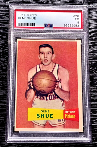 1957 TOPPS GENE SHUE BASKETBALL ROOKIE CARD #26 ***AMAZING CARD*** PSA ...