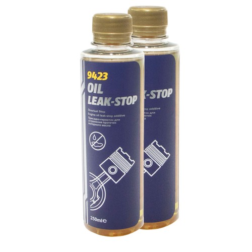 Motor Öl Oel Leck Stop MANNOL 2x 250 ml Dicht Verlust Ölverlust Motordichtmittel 4251595583300 ...