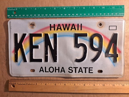 License Plate, Hawaii, 2019 Holograms, Passenger, KEN 594, Ken, Kenny ...