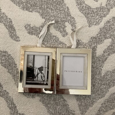 Potterybarn Silver Ornament - Set of 2 Frames 3.5x4.5in - Slightly ...