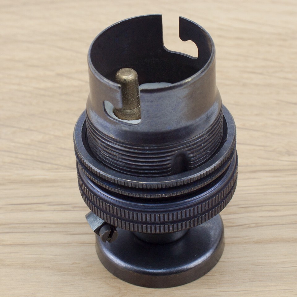 BC | B22 | Bayonet Cap Lampholder with wooden fixing base Kit UK Made ...