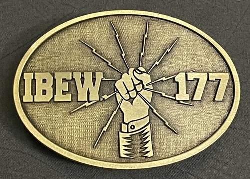 IBEW Local 177 Belt Buckle Jacksonville Florida Brass | eBay