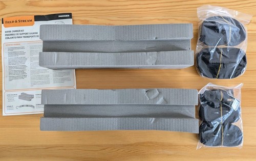 Field & Stream Deluxe Car Top Kayak Carrier Kit, Fits Most Bare Roof ...