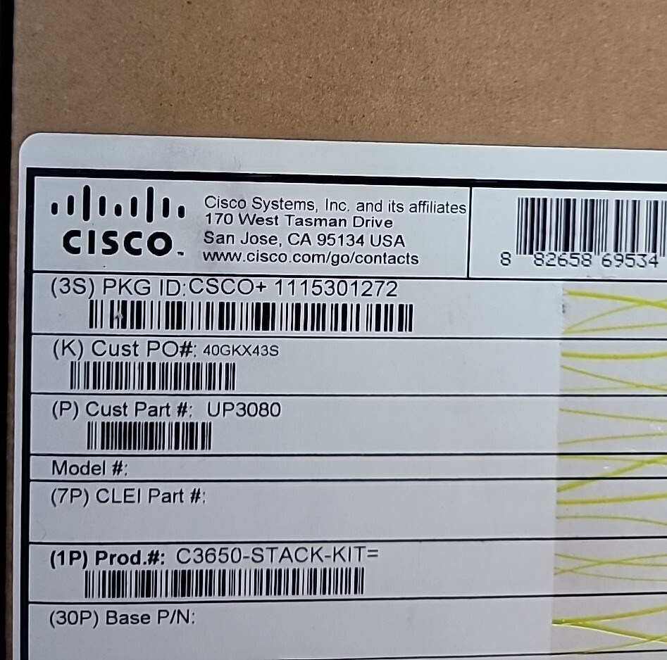 Cisco C3650-STACK-KIT Cust Part#UP3080 | eBay