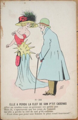 Xavier Sager Artist Signed 1912 Risqué French Postcard Woman with ...