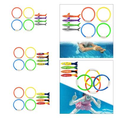 8Pcs Fish Ring Toys, Pool Dive Rings, Underwater Rings, Swimming Pool ...