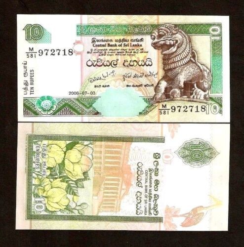 Sri Lanka 10 RUPEES P-115 2006 Ceylon UNC Bird Wildlife WorldCurrency ...