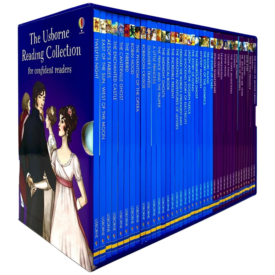 The Usborne Reading Collection for Confident Readers 40 Books Box Set ...