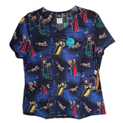Cherokee Tooniforms Disney HOCUS POCUS V Neck Medical Polyester Nurse ...