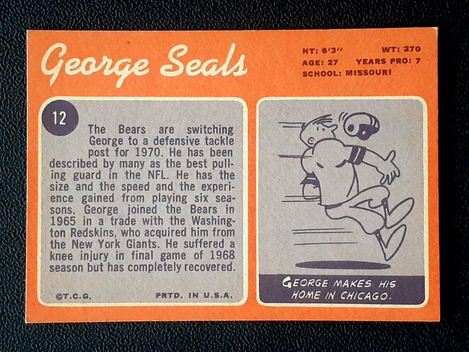 GEORGE SEALS RC 1970 TOPPS 70 NO 12 EXMINT 51187 | eBay