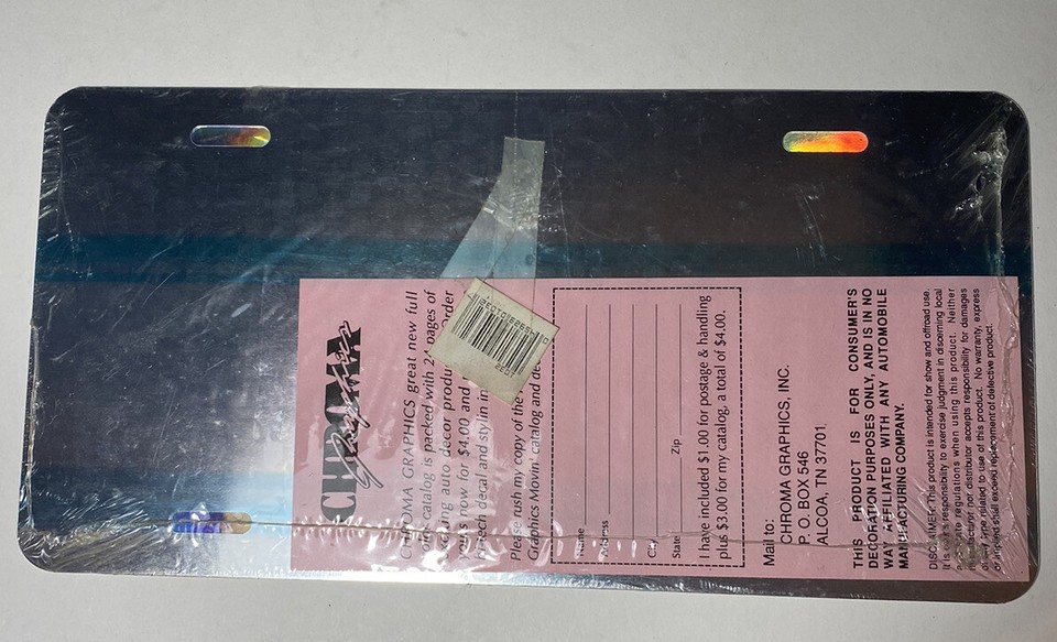 VTG 1992 Sealed Mark Martin Valvoline #6 Nascar License Plate Chroma ...