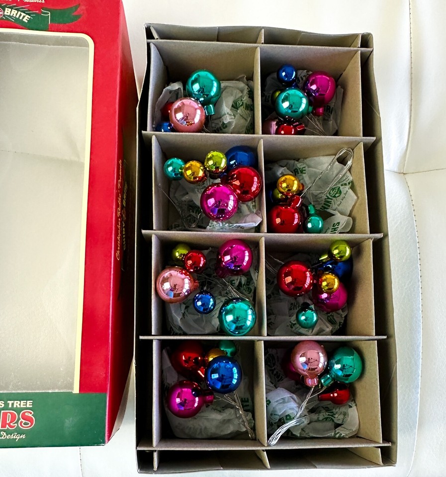 CHRISTOPHER RADKO Vintage Celebration Clusters (Set of 8) Boxed Shiny ...