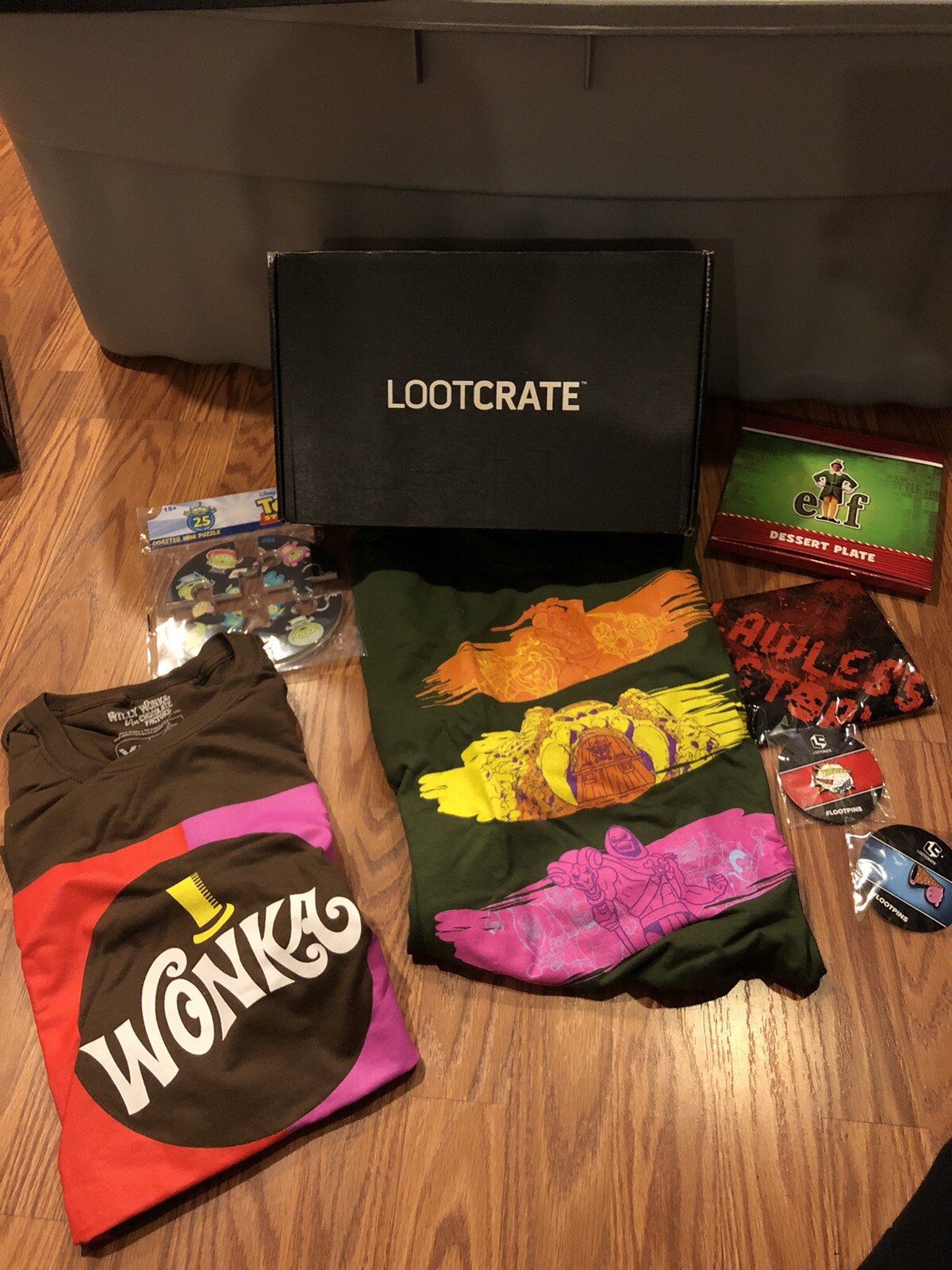 Loot Crate Merch MOTU Willy Wonka Elf Toy Story Pins Lot | eBay