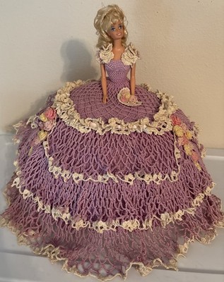 Vtg CROCHET FULL SKIRT BED DOLL Patterned From an Original Annie ...