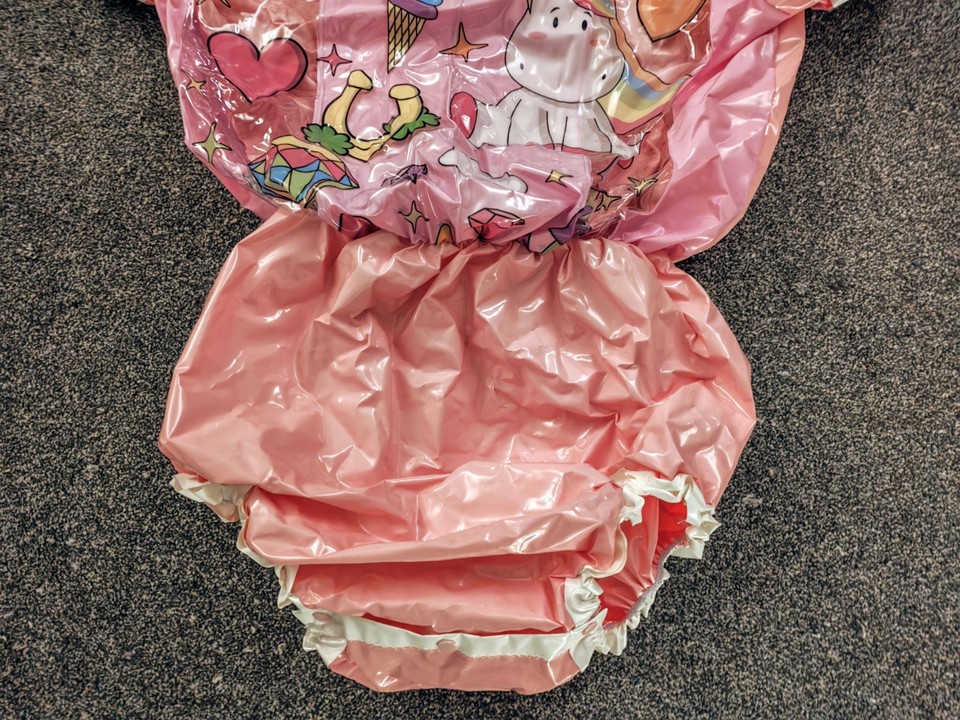 PVC ABDL Spreader Romper Pink Sissy XL | eBay UK