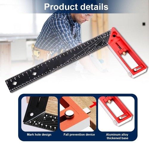 Universal Combination Measuring Ruler Professional Measuring Tool ...
