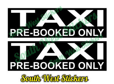 Taxi Magnet Private Hire Pre Book Only Taxi Magnetic 300mm x 2 | eBay UK