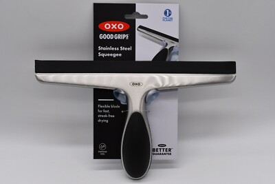 OXO Goodgrips Stainless Steel Window Cleaning Squeegee Wiper, 1060619 ...