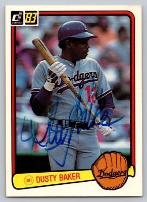 1983 Donruss Dusty Baker #462 Autograph / Signed in person World Series ...